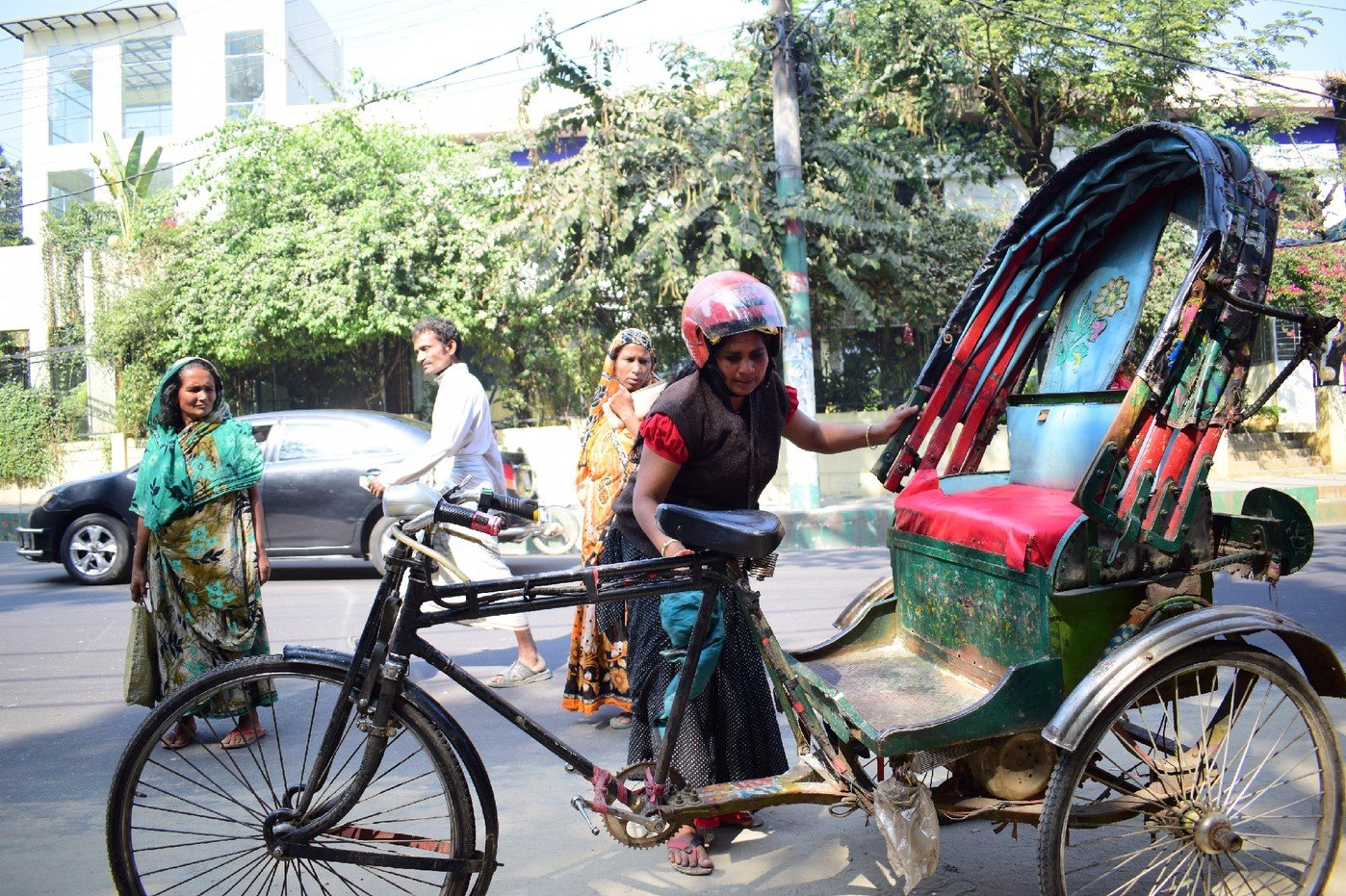 Braving society, she is the only woman rickshaw puller in Bangladesh
