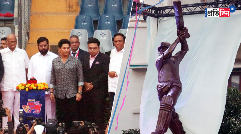 Sachin Tendulkar statue unveiled at Wankhede Stadium | Sangbad Pratidin