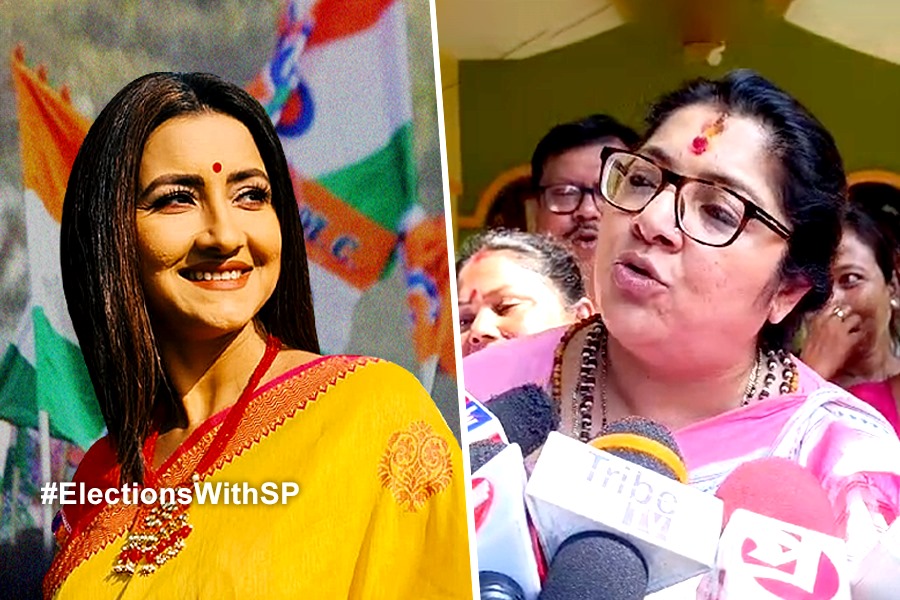 Spat between BJP's Locket Chatterjee and TMC's Rachana Banerjee over ...